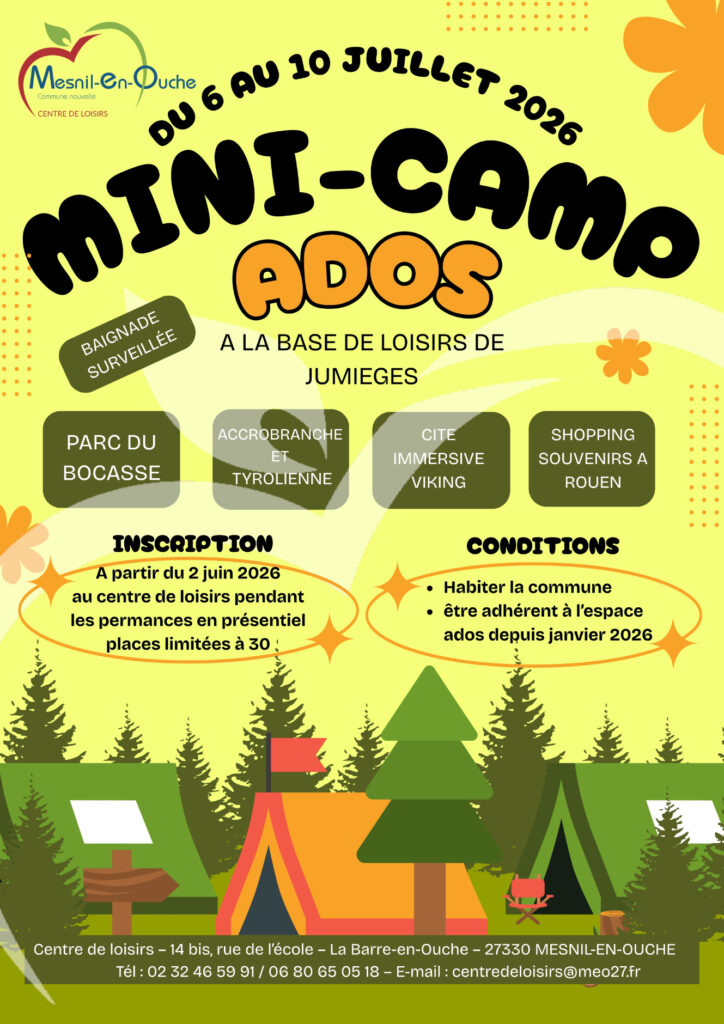 Mini-Camp - Commune nouvelle de Mesnil-en-Ouche